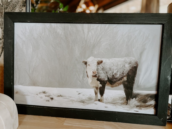 Snow Cow Wall Decor – Rustic Lantern & Co