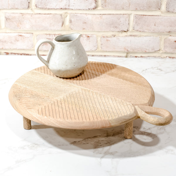 WOOD TRAY W/FEET – Rustic Lantern & Co